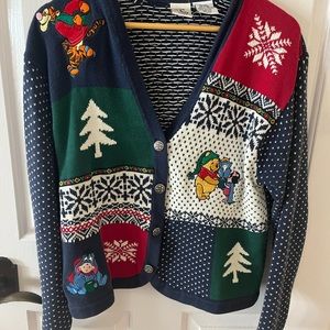 Disney | Sweaters | Vintage Christmas Disney Store Sweater Cardigan ...